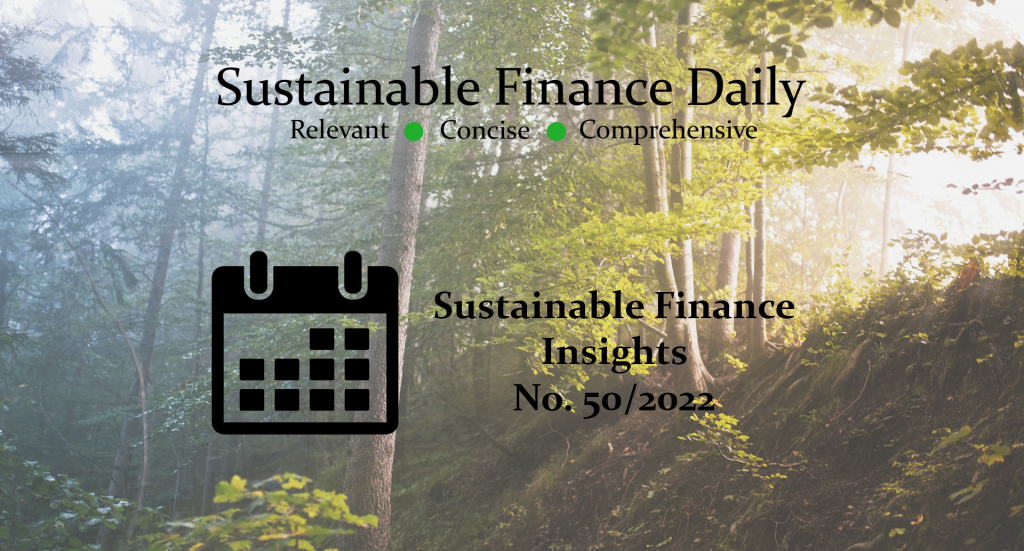 Weekly Snippet December CW50 - Sustainable Finance Daily
